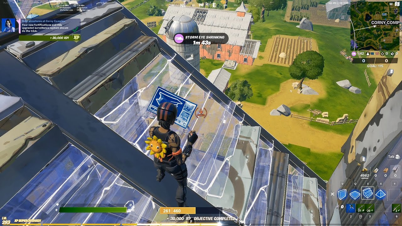 Build structures at Corny Complex - Fortnite - YouTube