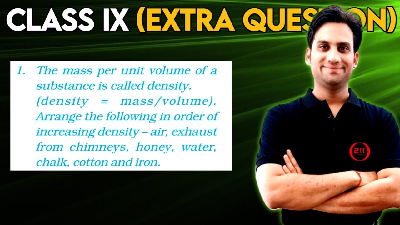 The mass per unit volume of a substance is called density. (density ...