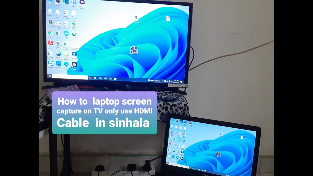 How to laptop screen capture on TV only use HDMI cable in sinhla |TEACH ...