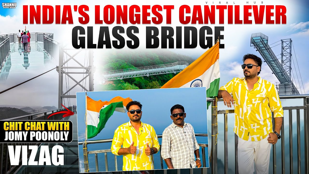 India’s Longest Cantilever Glass Bridge 🌉 | Vizag Tourist Attraction ...