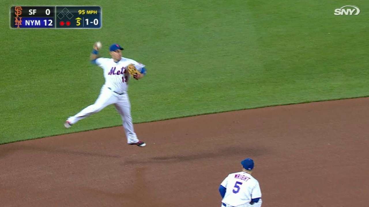 SF@NYM: Cabrera shows range with long throw - YouTube
