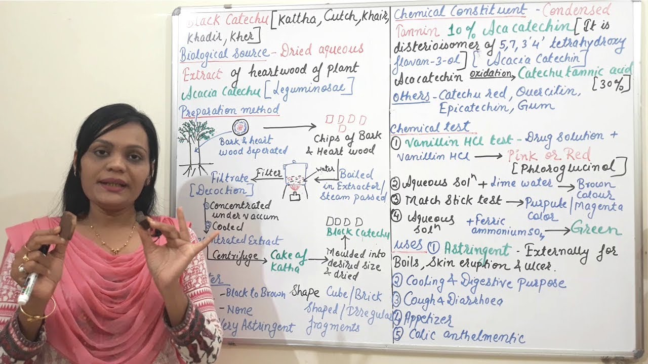 Tannin Containing Drug (Part 02) = Black Catechu (Source, Preparation ...
