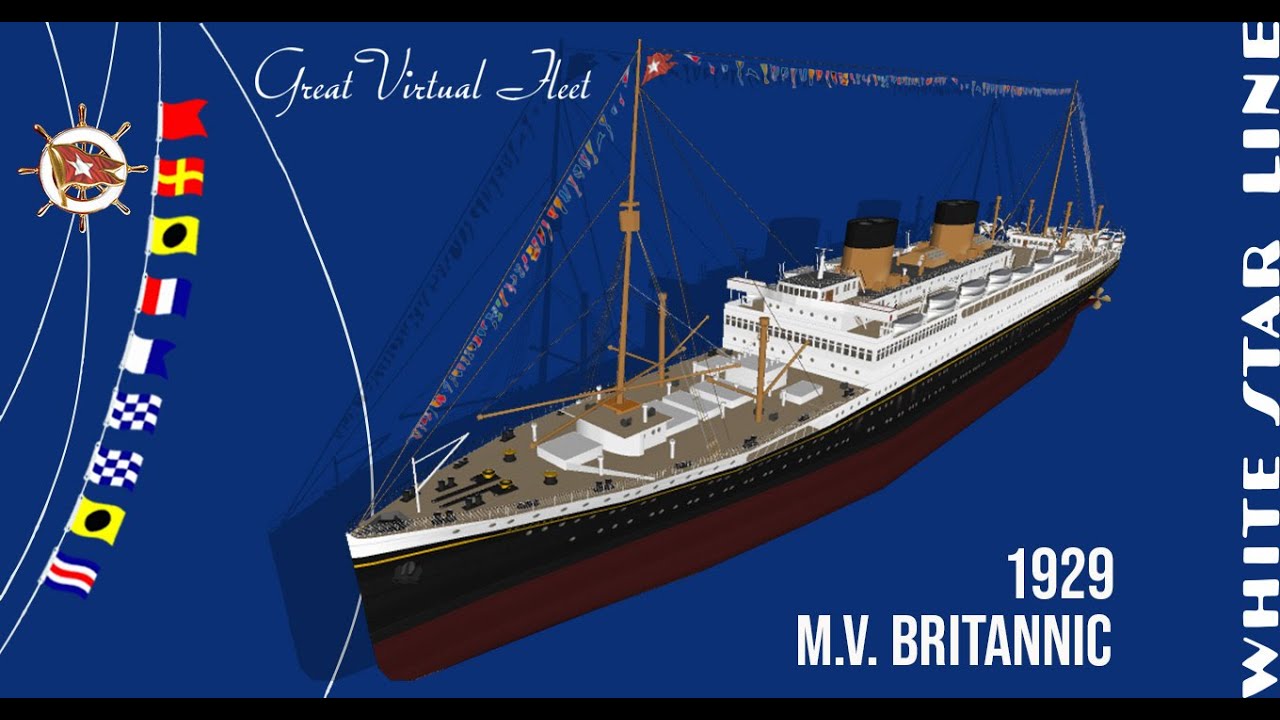 m.v. Britannic the last white star liner in service - YouTube