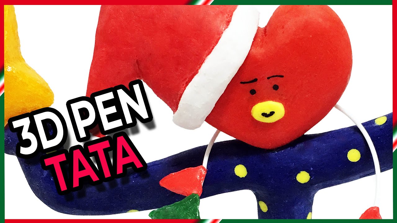 [3d pen]Christmas Figure - Making BT21 TATA Christmas Tree With 3D Pen ...