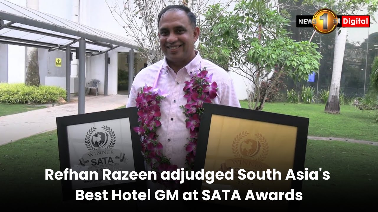 Refhan Razeen adjudged South Asia's Best Hotel GM at SATA Awards - YouTube
