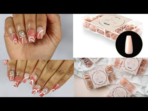 WATCH ME WORK | Aprés Maisie Neutral Gel Tips | Abstract Gel Design #mnbb