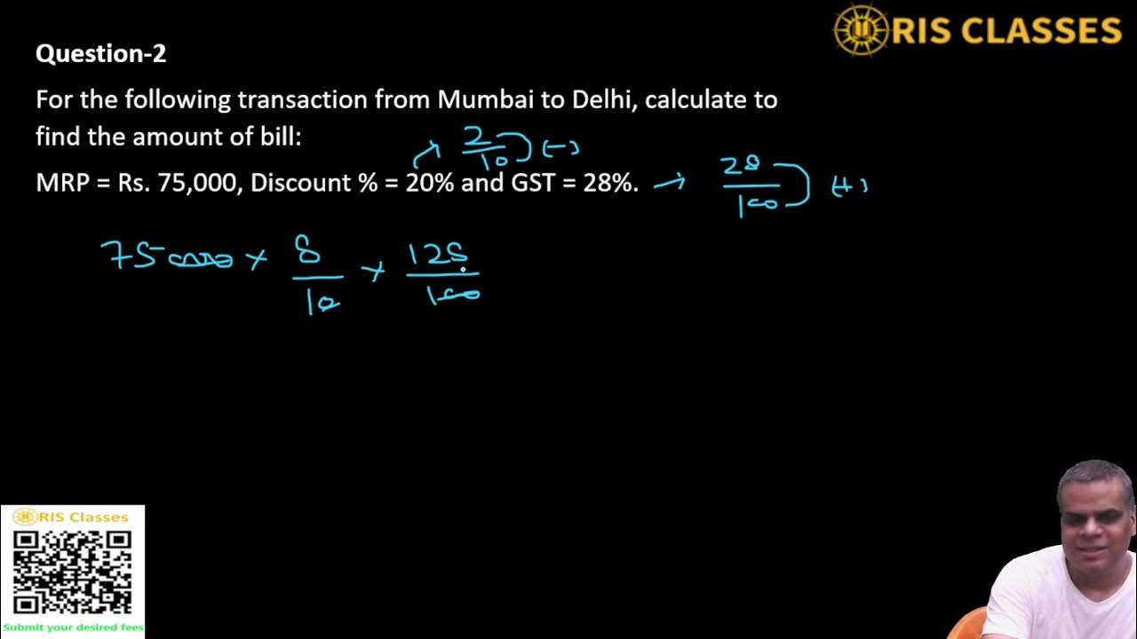GST based Percentage Practice Question-2 and its Solution - YouTube
