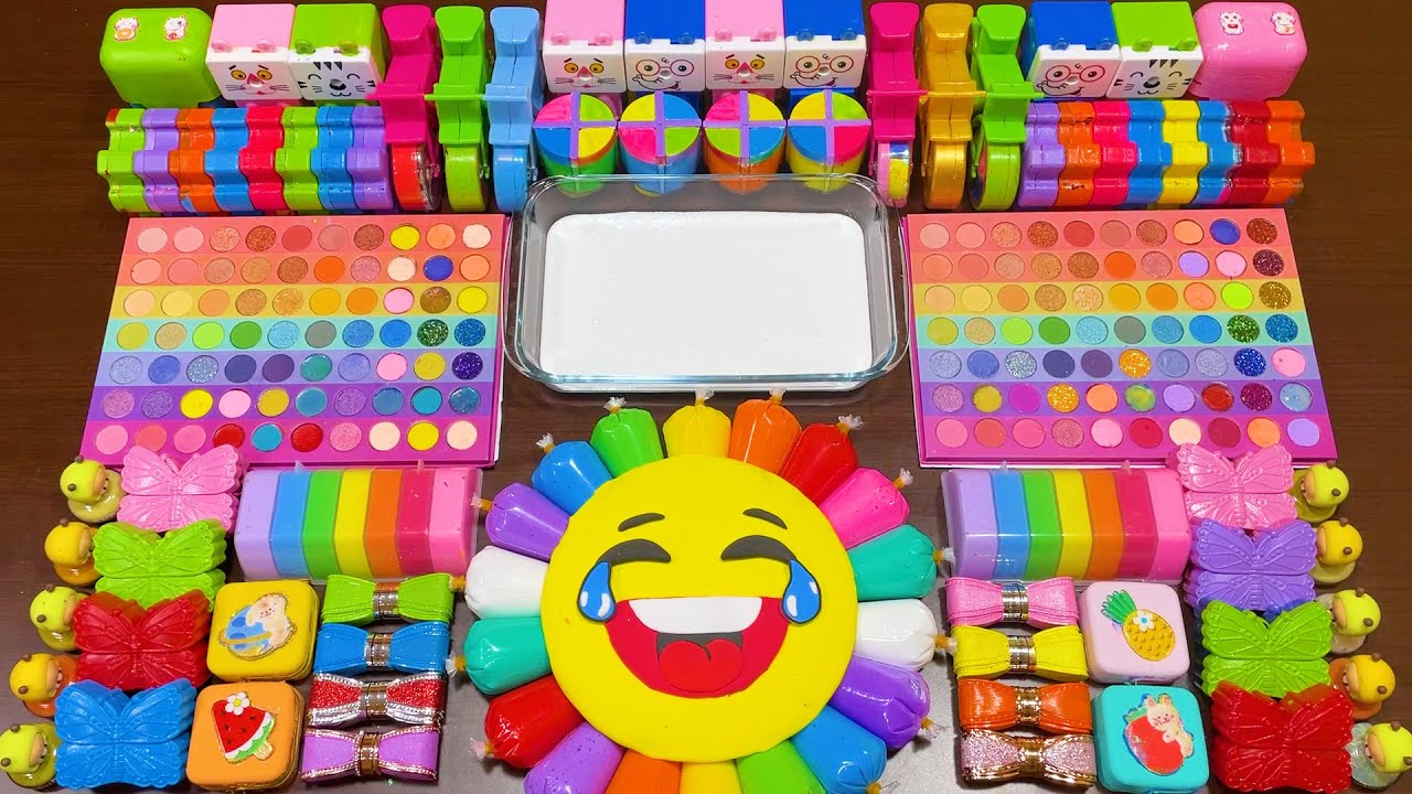 EyesShadow, Makeup, Clay, Glitter and PIPING BAGS! Mon Slime! #794 ...