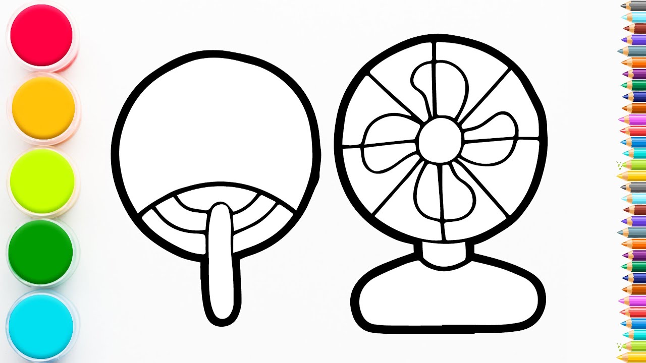 How to Draw a Fan | Step by Step - YouTube