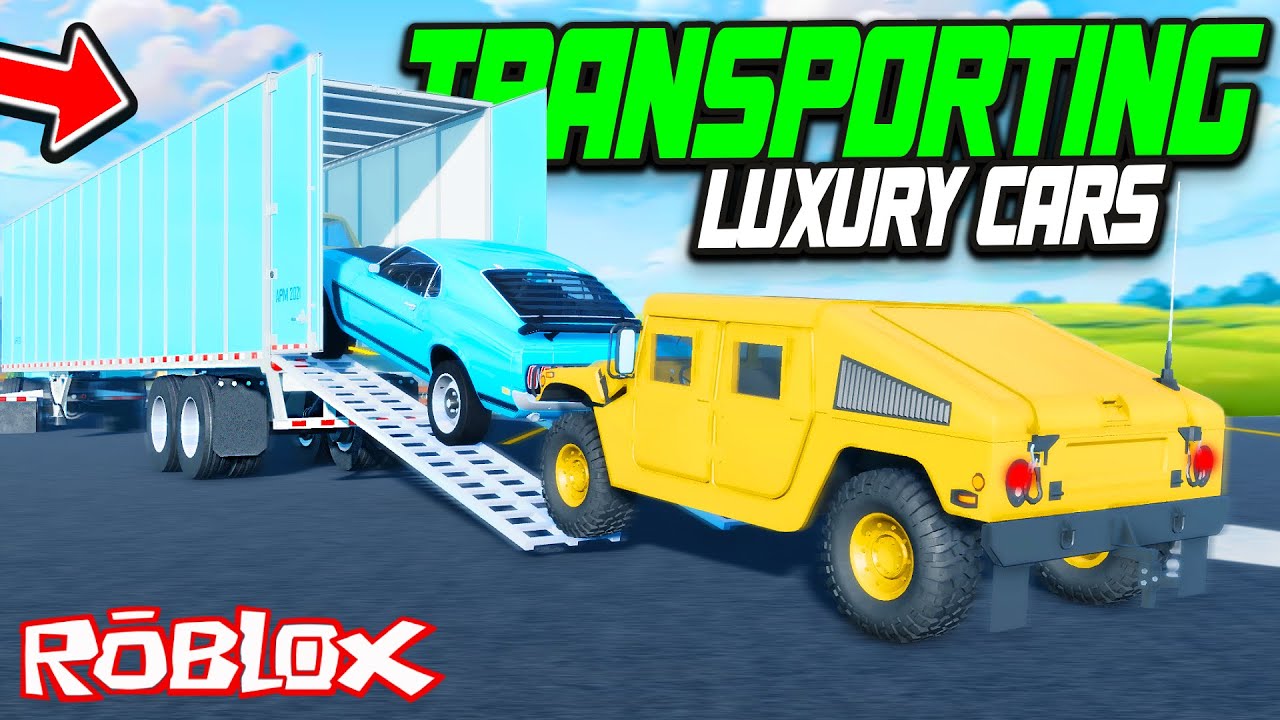 Transporting Luxury Cars USING A TRAILER! (Roblox American Plains ...