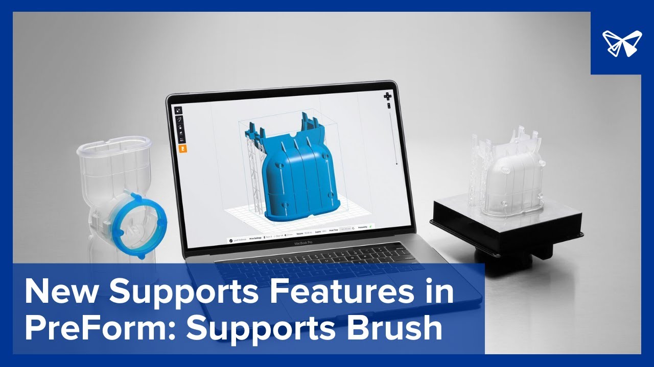 New Supports Features in PreForm: Supports Brush - YouTube