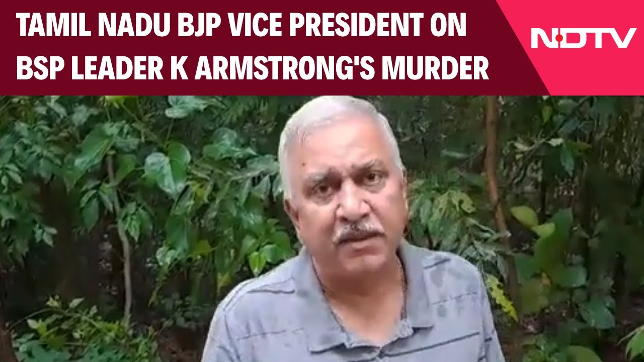 Thiru Armstrong | "City Of Murders": Tamil Nadu BJP VP On BSP Leader K ...