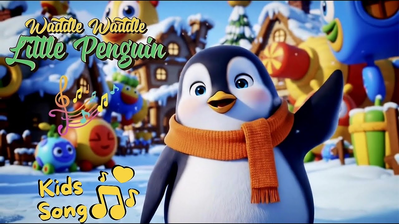 Waddle Waddle Little Penguin - Fun Kids Song! Dance, Clap & Slide with ...