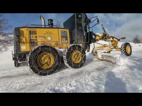 Komatsu GD555 Greyder İle Kar Mücadelesi (2)