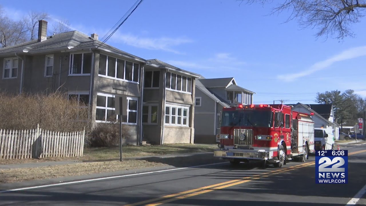 Building fire on Lyman Street in South Hadley - YouTube