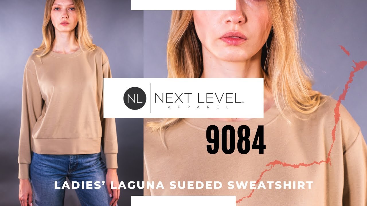Next Level Apparel 9084 Ladies' Laguna Sueded Sweatshirt - YouTube