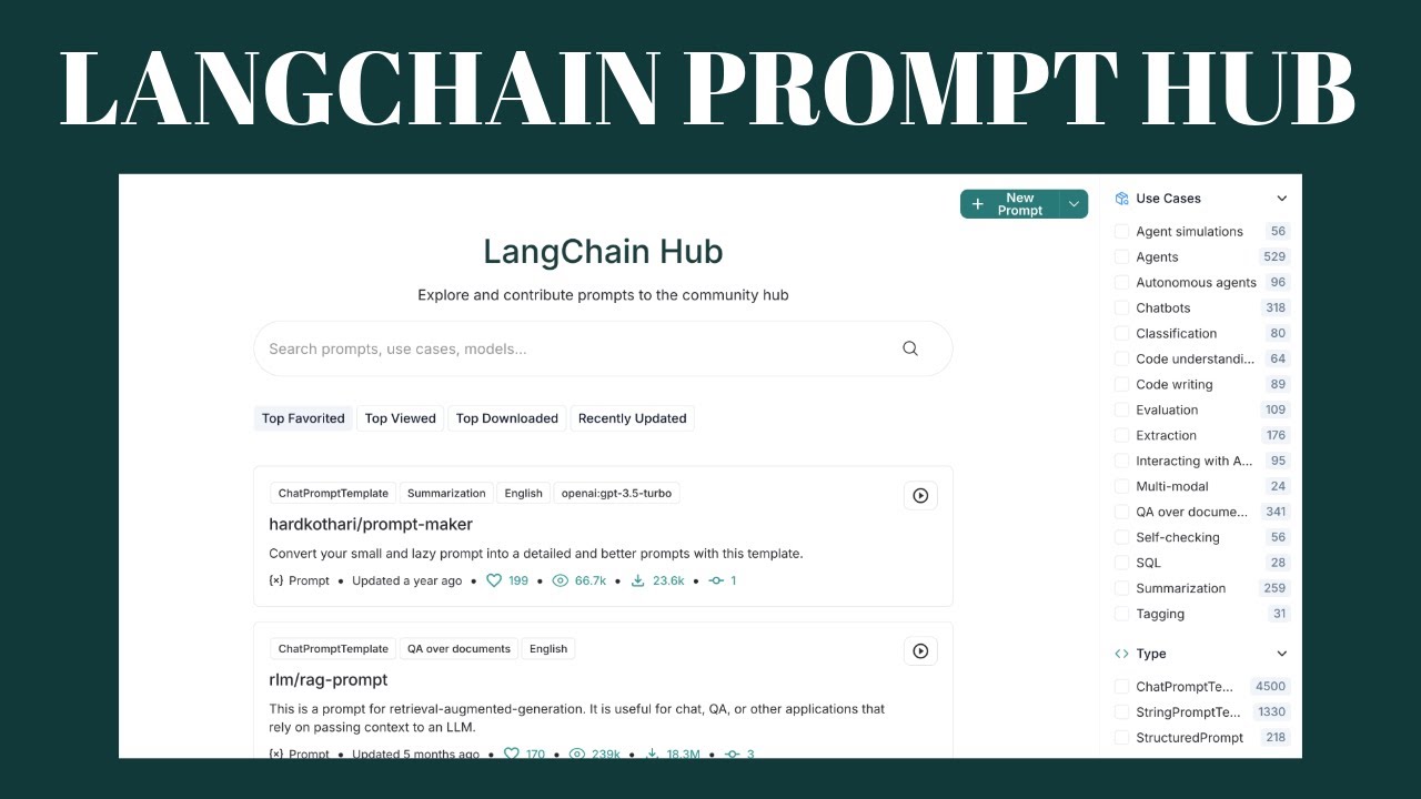 Learn about Langchain Prompt Hub in 5 mins - YouTube