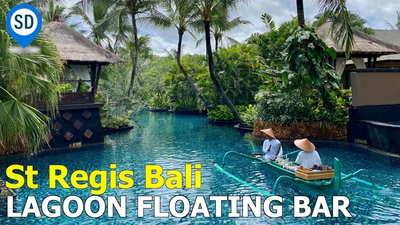 Nusa Dua Bali Luxury Hotel - St Regis Resort - Lagoon Pool Floating Bar ...