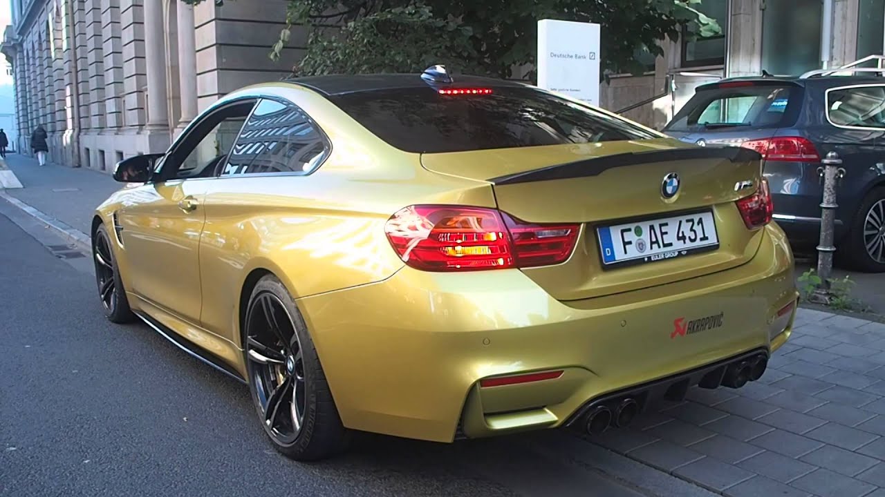 BMW M4 akrapovic exhaust Loud Revs Frankfurt ! - YouTube