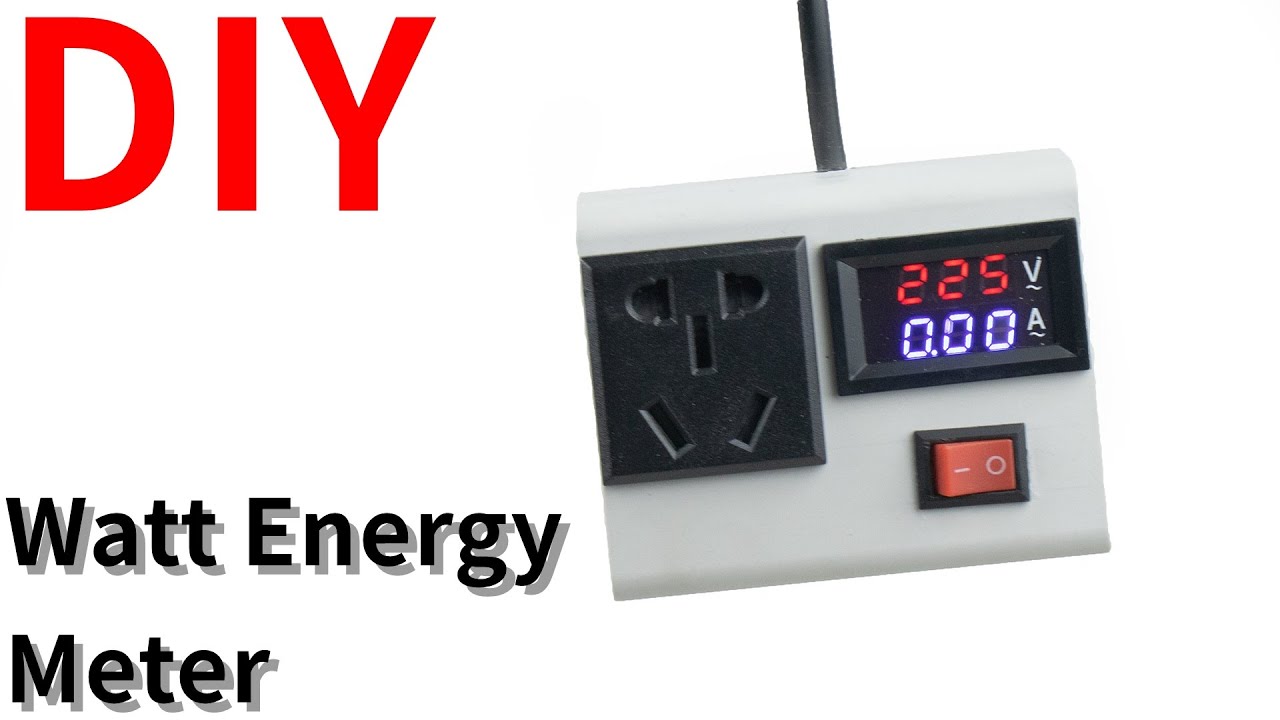 How to make AC Electricity Monitor Meter Power strip - YouTube