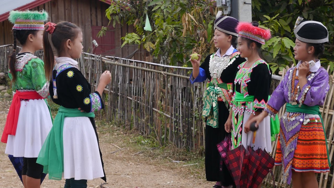 Hmong New Year Celebration Catch ball Part2 - Xiangkhouang, Laos - YouTube