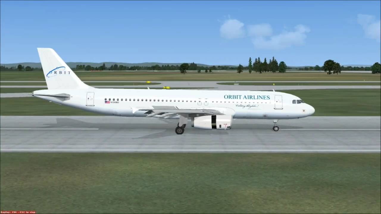 FSX: Orbit Airlines A320 has a very smooth landing at Washington-Dulles ...