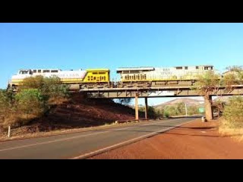 Rio Tinto Iron Ore Train With Bankers - YouTube