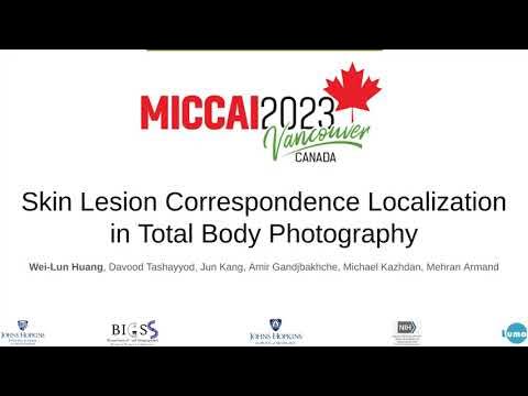 Skin Lesion Correspondence Localization in Total Body Photography (MICCAI 2023) - YouTube