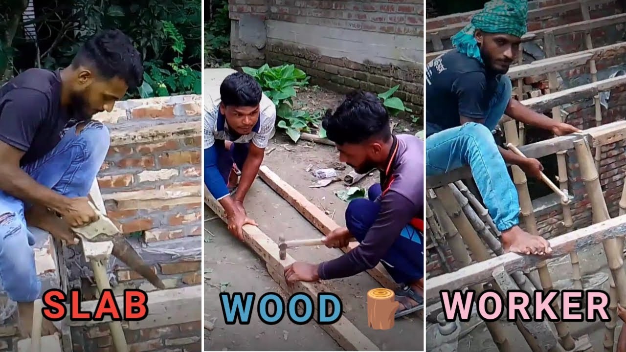 Building Roof centering work/ house construction of centering work # ...