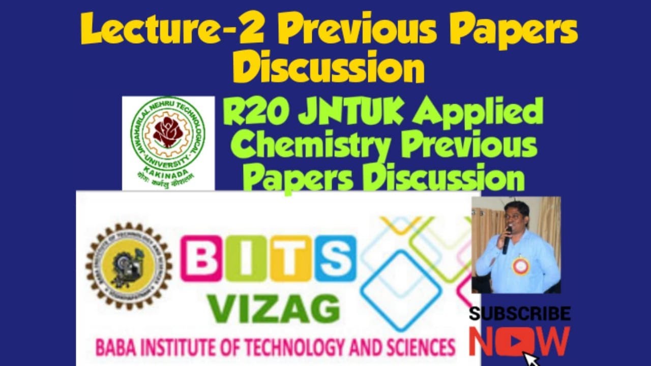 JNTUK R20 APPLIED CHEMISTRY PREVIOUS PAPERS DISCUSSION LECTURE-2 - YouTube