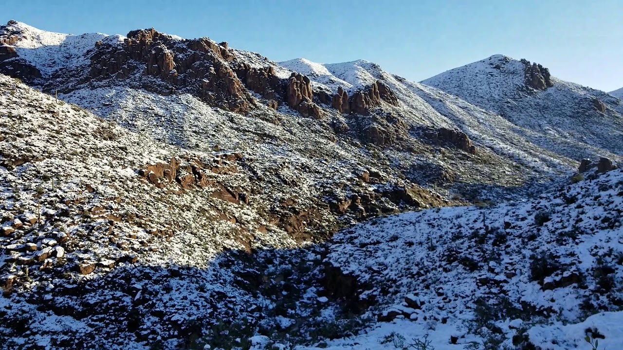 Bluff Springs Trail #235 - Superstition Wilderness in snow - YouTube