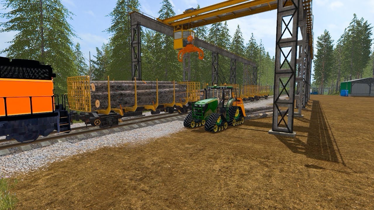 Selling logs with train | Pondcliff Logging | Farming Simulator 2017 ...