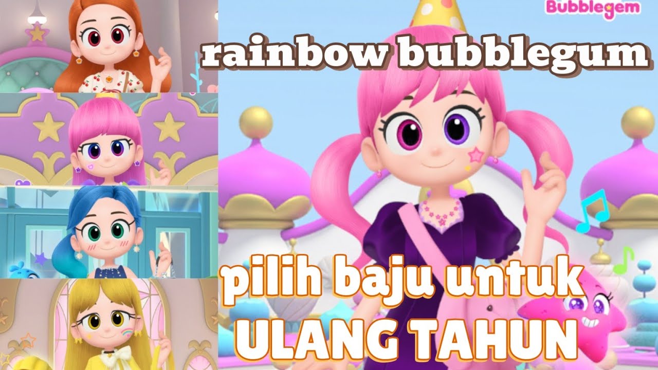 GAME SERU ‼️PILIH BAJU ULANGTAHUN RAINBOW BUBBLEGUM - YouTube