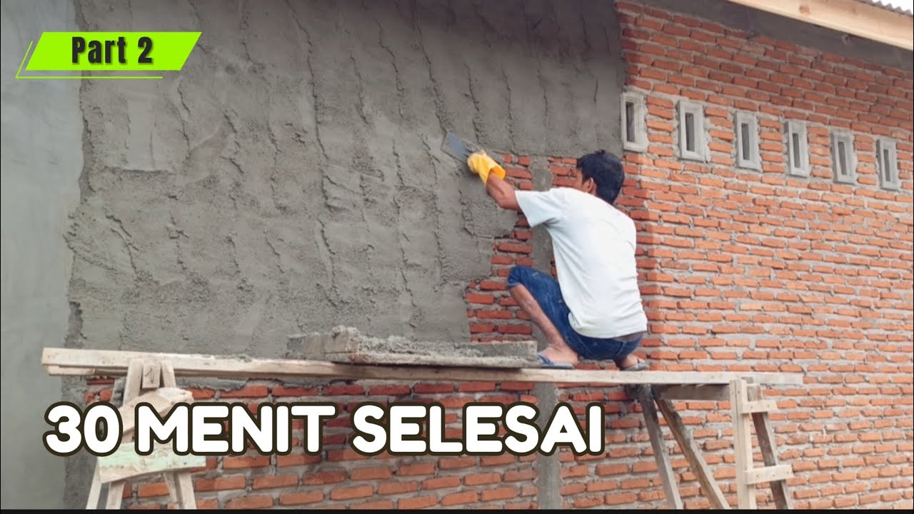 CARA PLESTER DINDING BATA MERAH BAGIAN LUAR~Part 2 - YouTube
