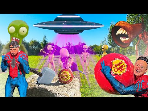Giant Lollipop Monsters Battle