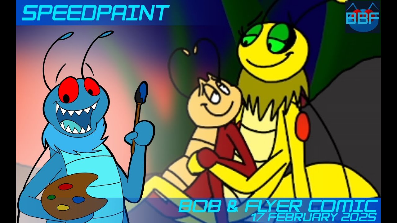 Speedpaint: Bob & Flyer Comic - 17/02/2025 - YouTube