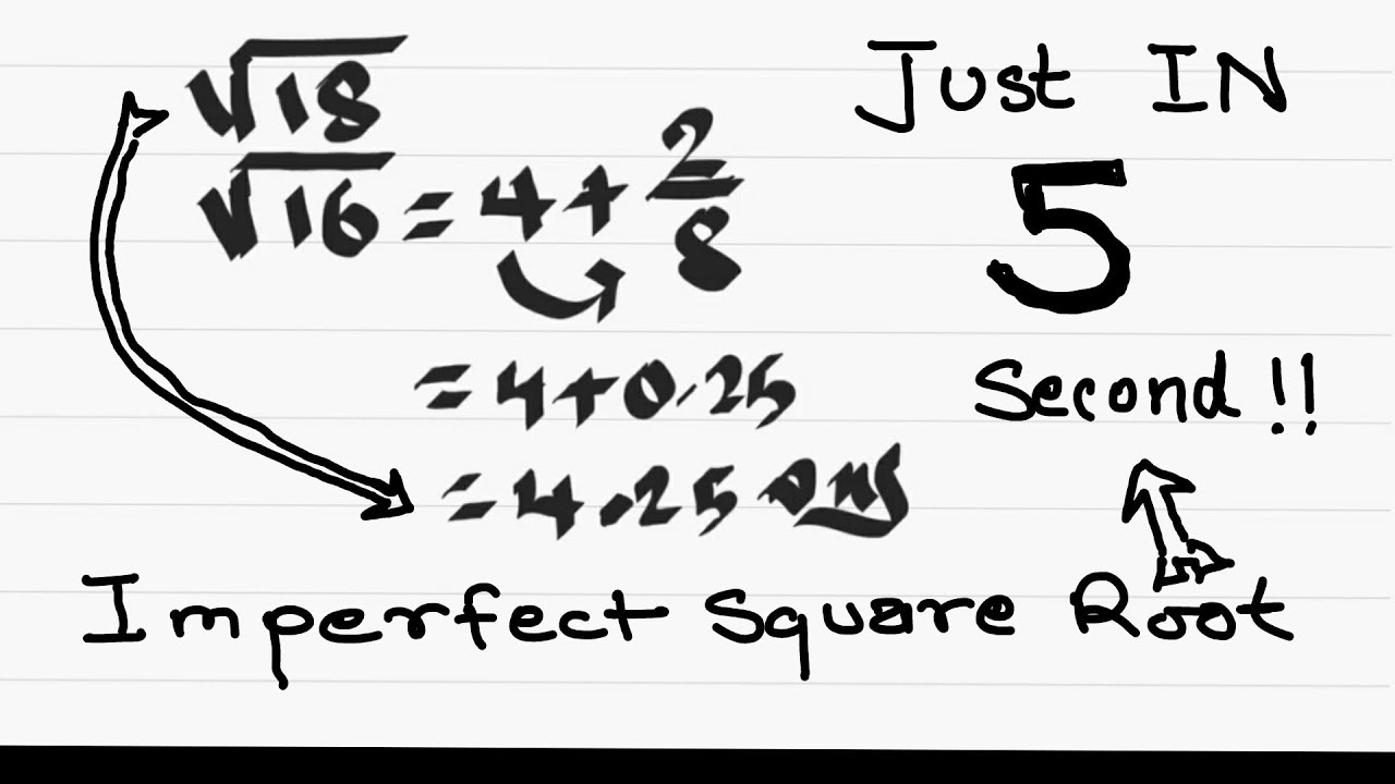 Fast math lesson by maths nepal,how to find square root of imperfect ...