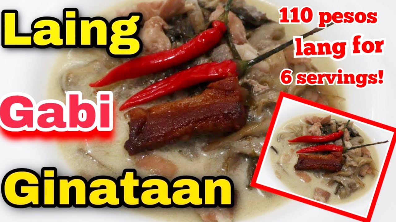 LAING RECIPE | How to Cook Laing 110 php lang nagastos | glen j - YouTube