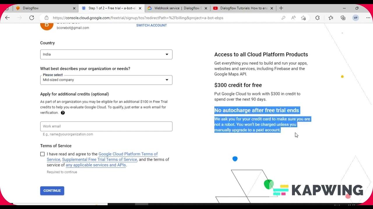 How to create billing account for Dialog flow chat bot/dialog flow billing account on GCP# ...