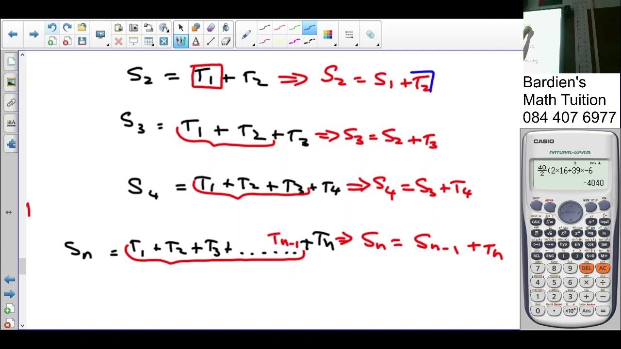 Gr 12 Sequence and Series L5 Ex5 Part 2 (The sum of arithmetic formula: application and proof ...