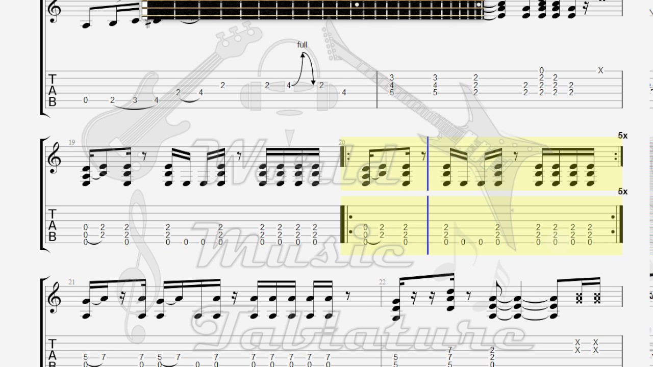 Doug Wood Band Drag Racer Theme From BBC TV's World Snooker GUITAR TAB ...