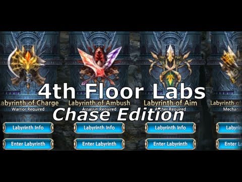 [King's Raid] ALL 4th Floor Royal Labs Chase Edition - YouTube