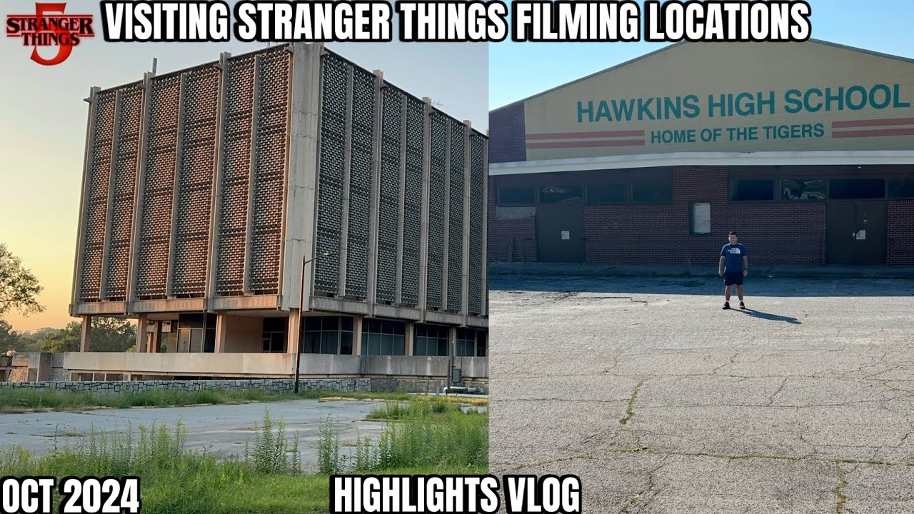 EXPLORING Stranger Things Filming Locations In Real Life! (Hawkins Lab ...