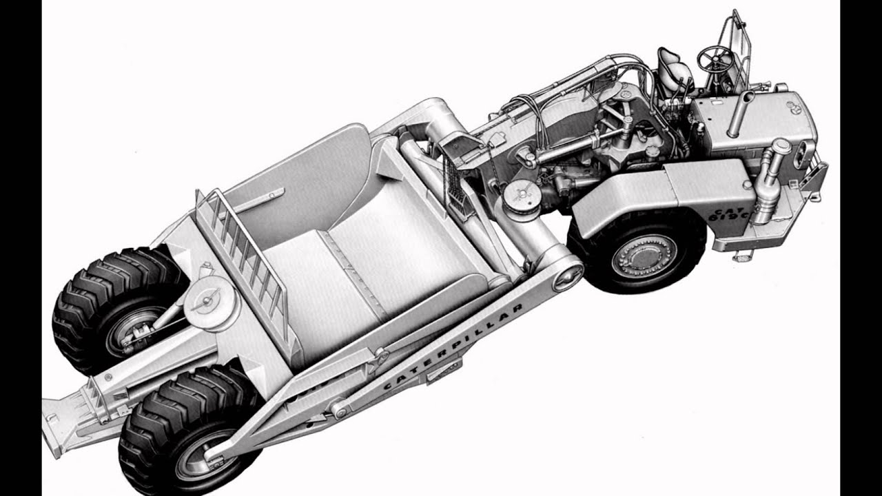 Earthmoving legends-the Cat 619 scraper - YouTube