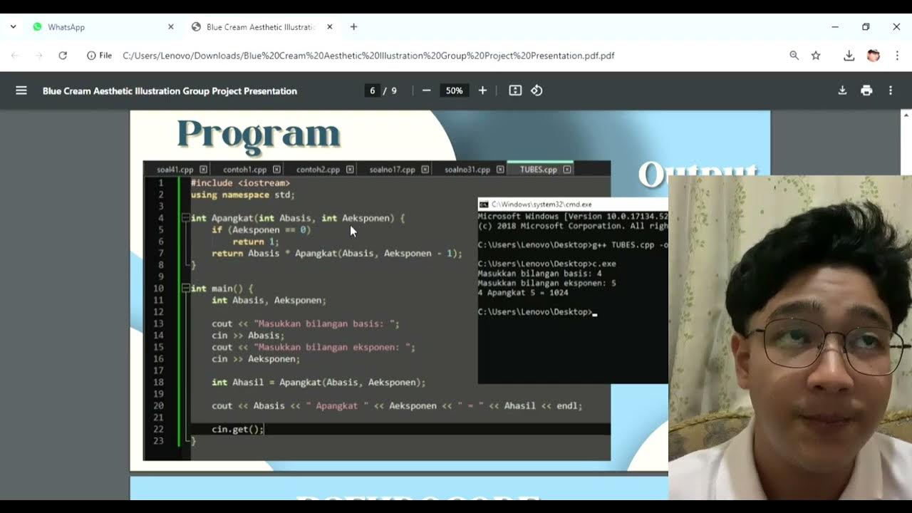 Program C++ Rekrusif | Tugas Besar Algoritma dan Pemrograman - YouTube