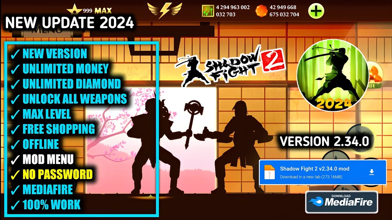 Shadow Fight 2 Mod Menu Apk 2.34.0 Latest Version 2024 - Unlimited ...