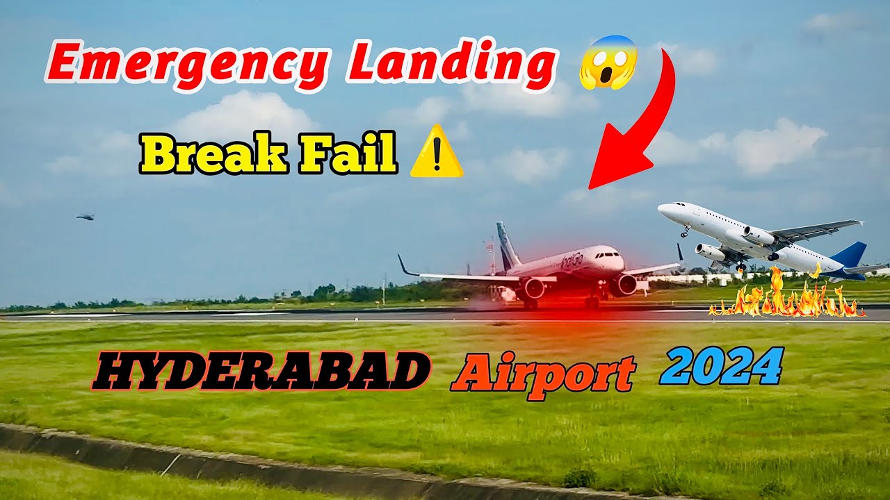 Emergency Landing flight ️ | Explore Hyderabad Airport - YouTube