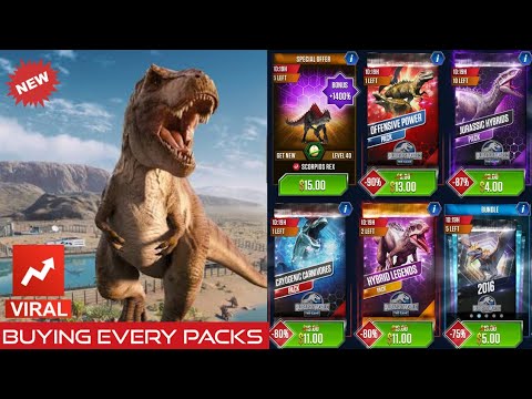 Buying Every Packs In Jurassic World The Game || I Spend All My