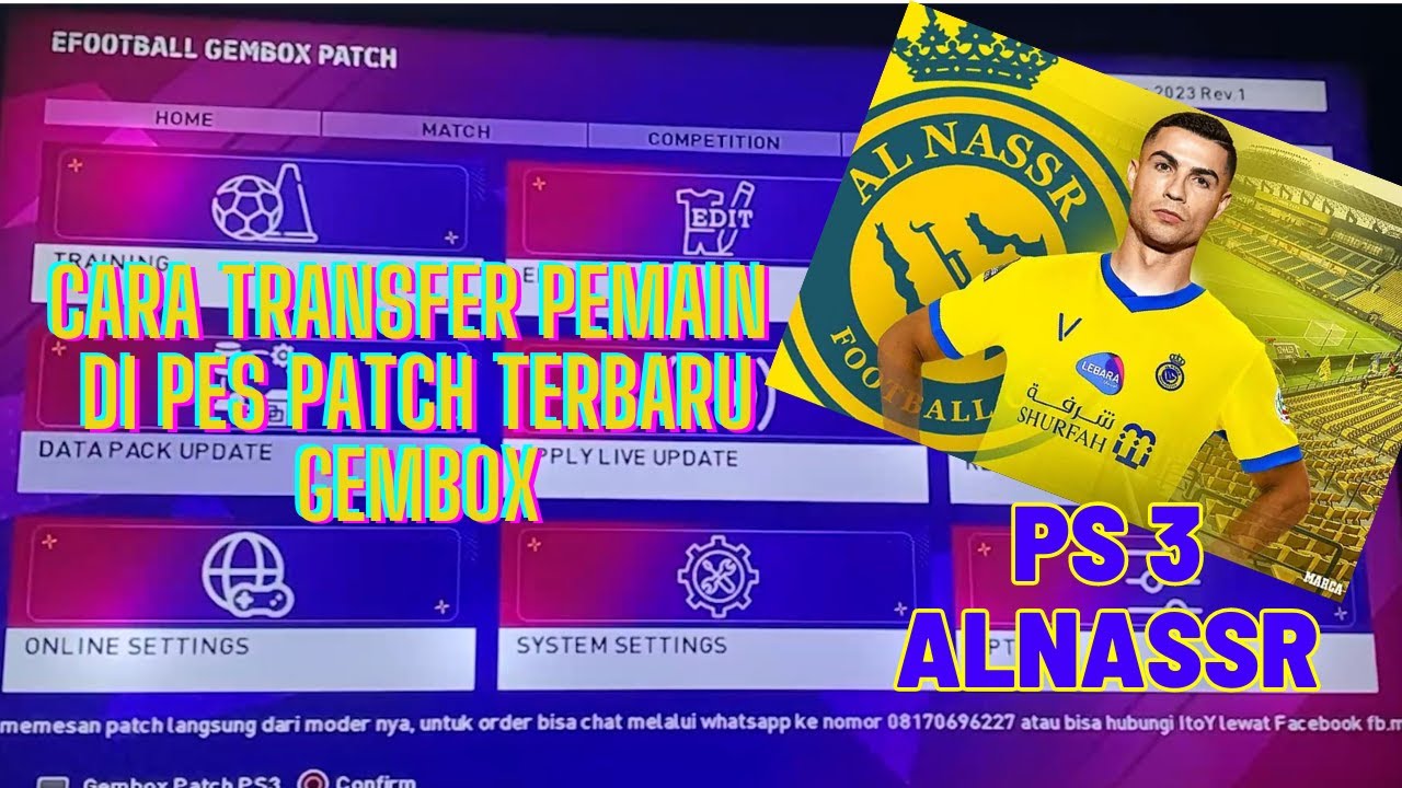 CARA TRANSFER PEMAIN DI PES PS 3 GEMBOX (CREATE PLAYER) - YouTube