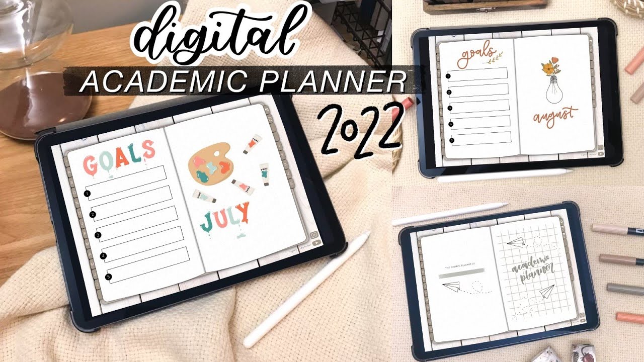 DIGITAL ACADEMIC PLANNER | Digital Bullet Journal | Undated Digital ...